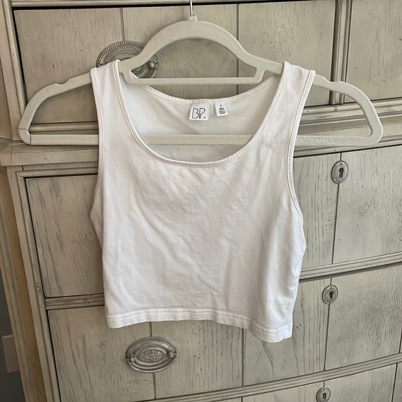 bp | Tops | Bp White Cropped Tank Top | Poshmark